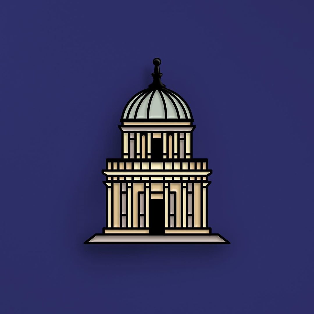 Architectural Enamel Pins by Drop-a-Pin - https://everydaymonkey.com