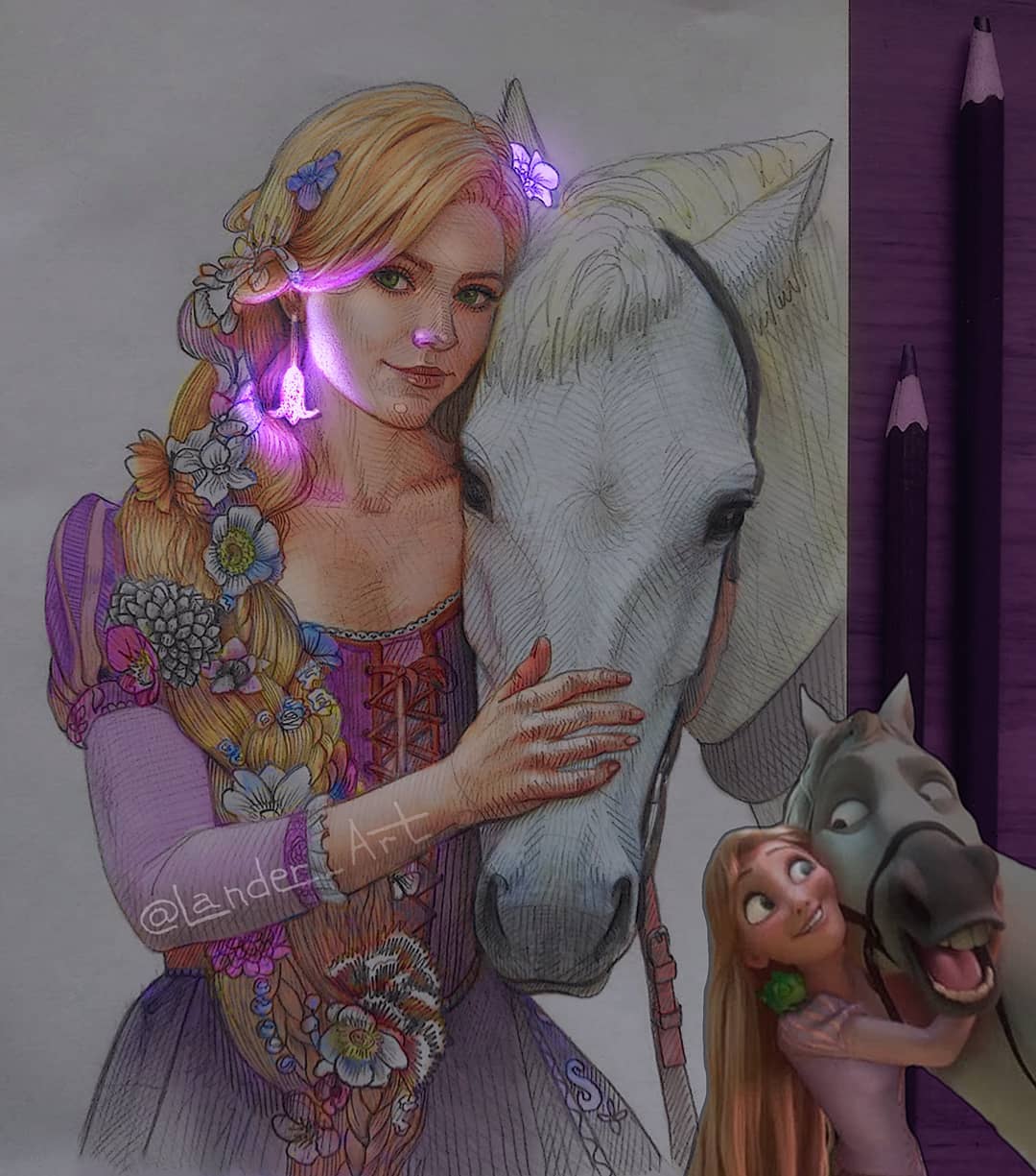 Lander Art’s Disney Illustrations are Literally Glowing