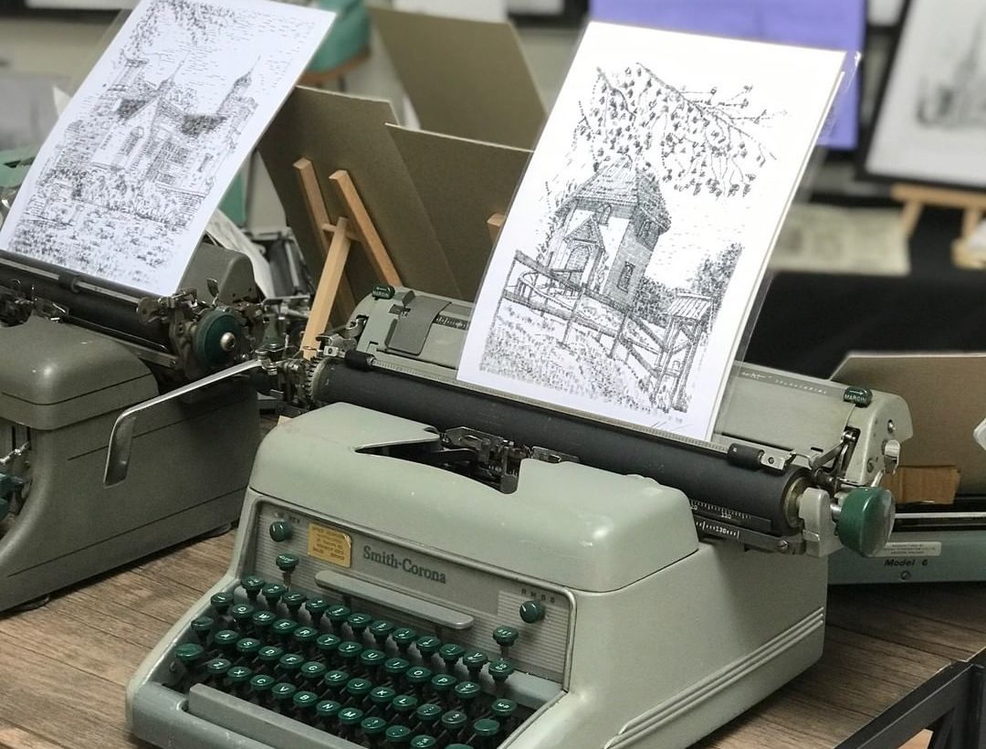 James Cook Uses Typewriter to Create Art - https://everydaymonkey.com