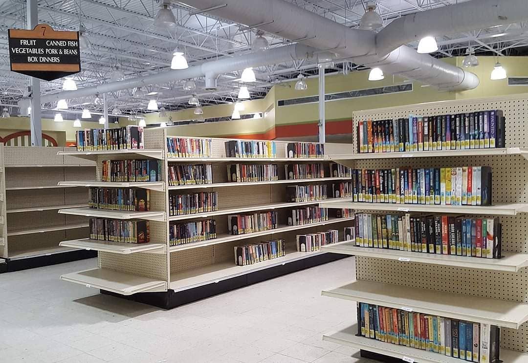 This Library is Placed in a Former Supermarket - https://everydaymonkey.com