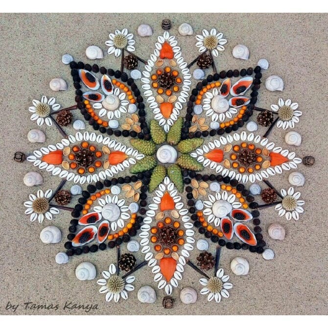 Tamas Kanya Creates Mesmerizing Mandalas Using Materials from Nature ...