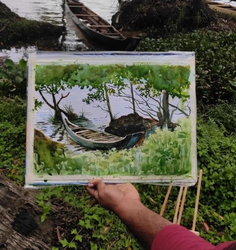 Visakh Takes Pictures Of His Art With Its Subject - https ...