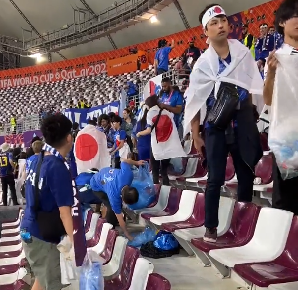 Japanese Fans Get Praised for Cleaning the Stadium After World Cup ...