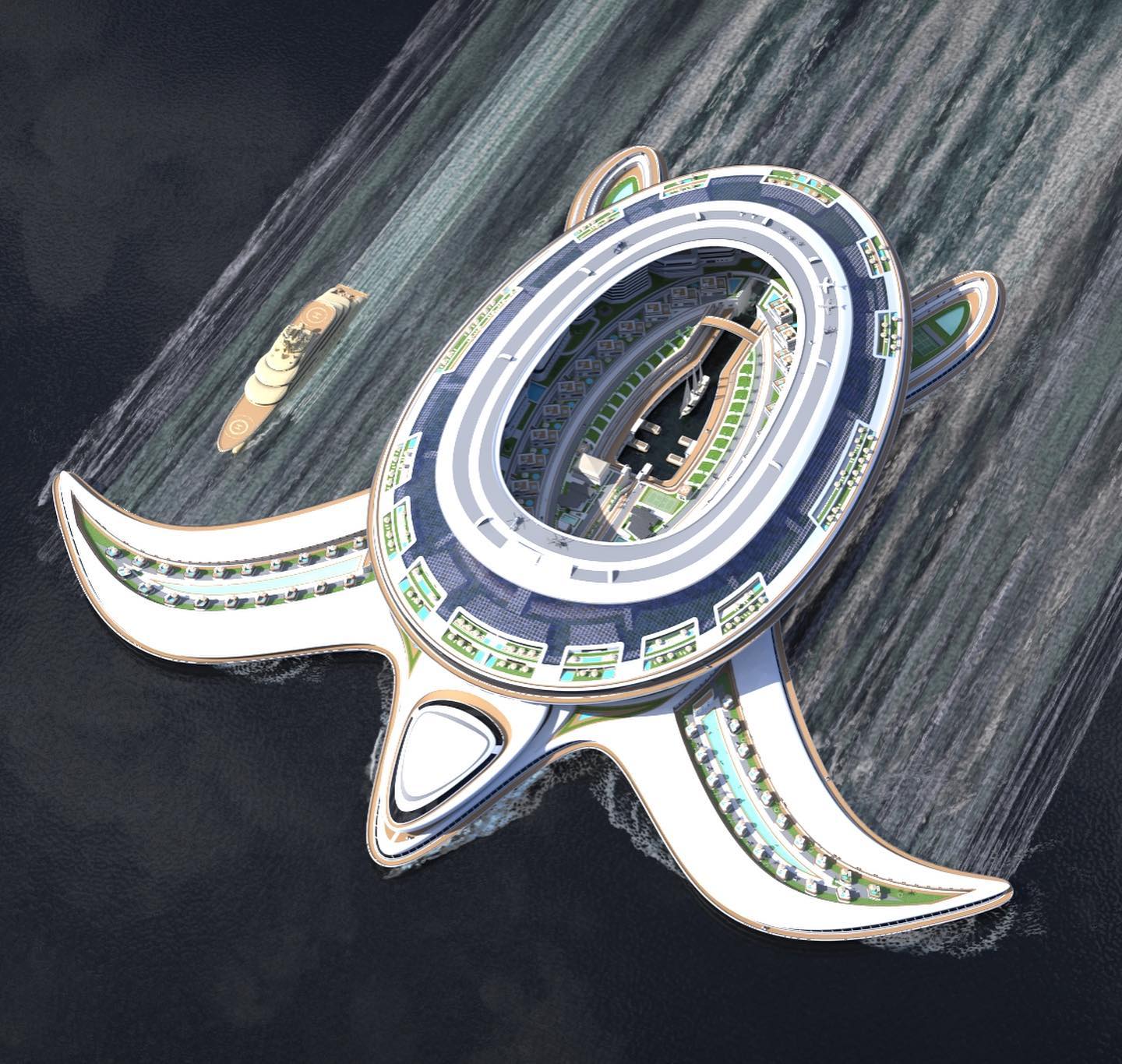 Check Out This Jaw-Dropping Floating City That's Shaped Like a Turtle ...