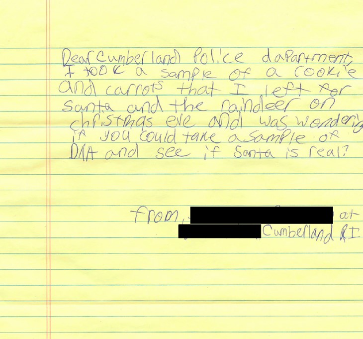10-Year-Old Asks Police to See “If Santa is Real” and Sends a Cookie ...