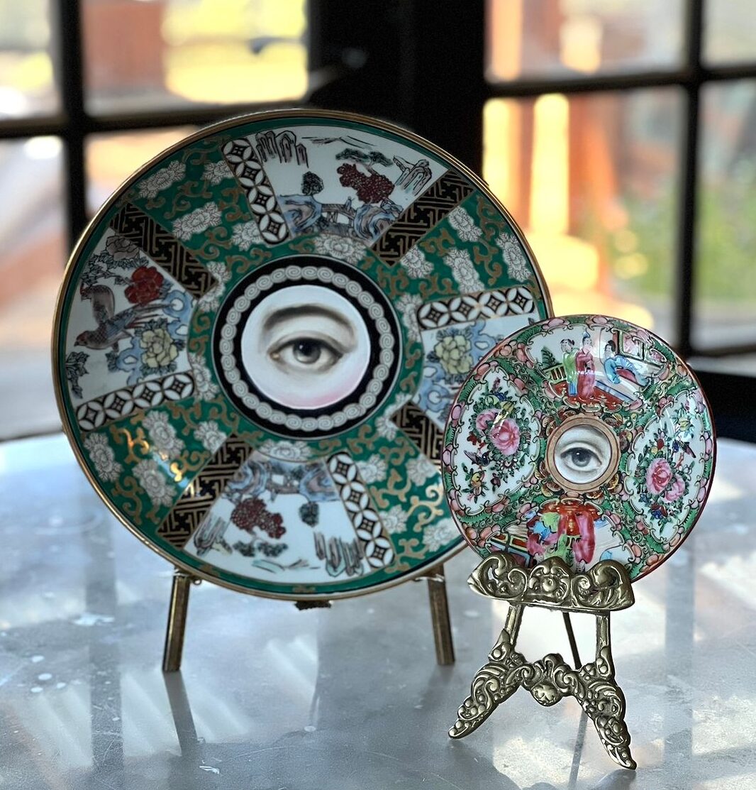 Susannah Carson Is Reviving The “lovers Eyes” Miniatures On Old Plates